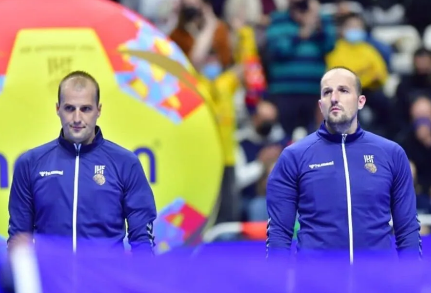 Amar i Dino Konjičanin sude na 28. Svjetskom prvenstvu za rukometaše ...